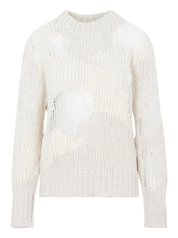 Chloé Distressed Wool Blend Sweater - Multicolor