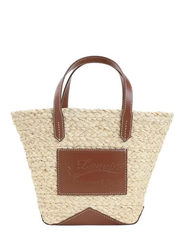LANVIN Straw Catch Basket Handbag - Multicolor
