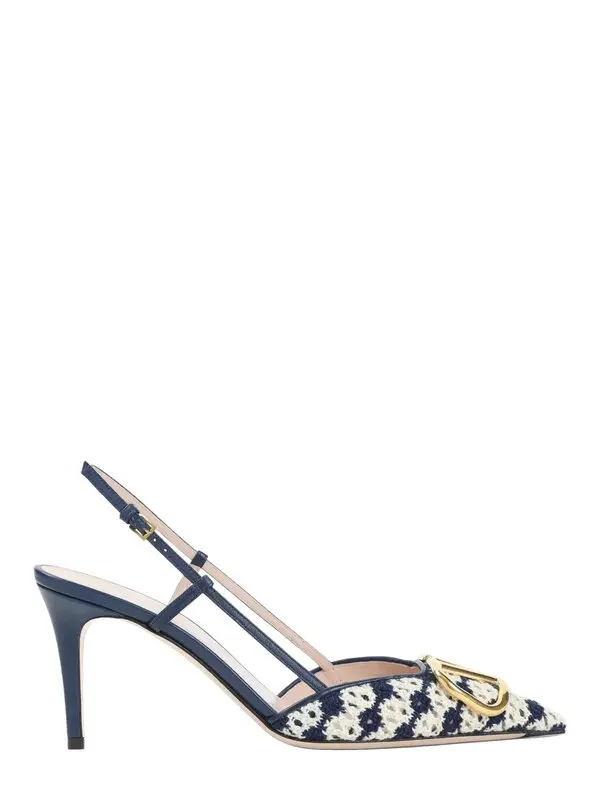 Valentino Garavani Slingback Heels With V Logo Detail - Multicolor