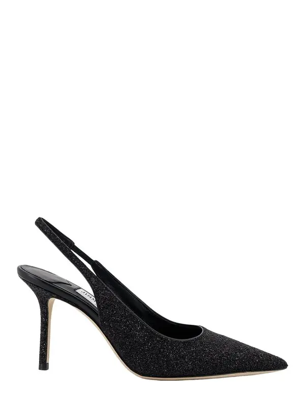JIMMY CHOO Love Glitter Slingback Pumps - Black