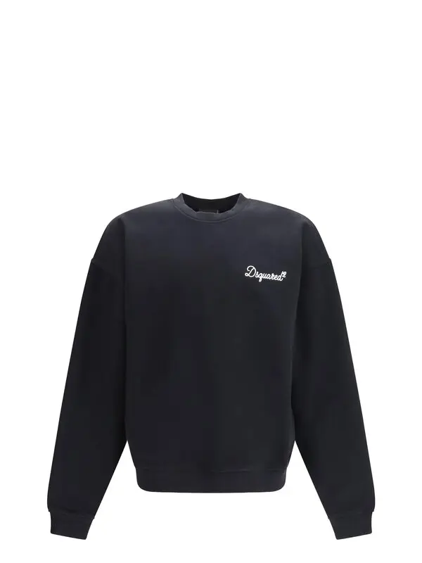 Dsquared2 Logo Cotton Sweatshirt - Black