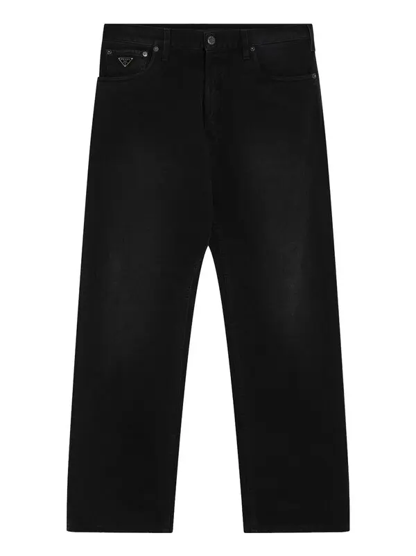 Prada Straight Leg Denim Jeans - Black