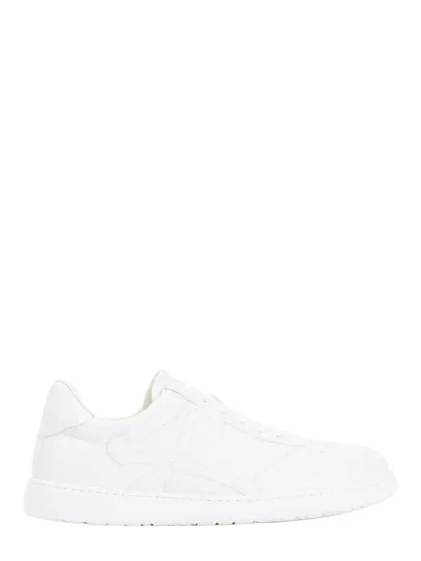 Loewe Calf Leather Lace-up Sneakers - White
