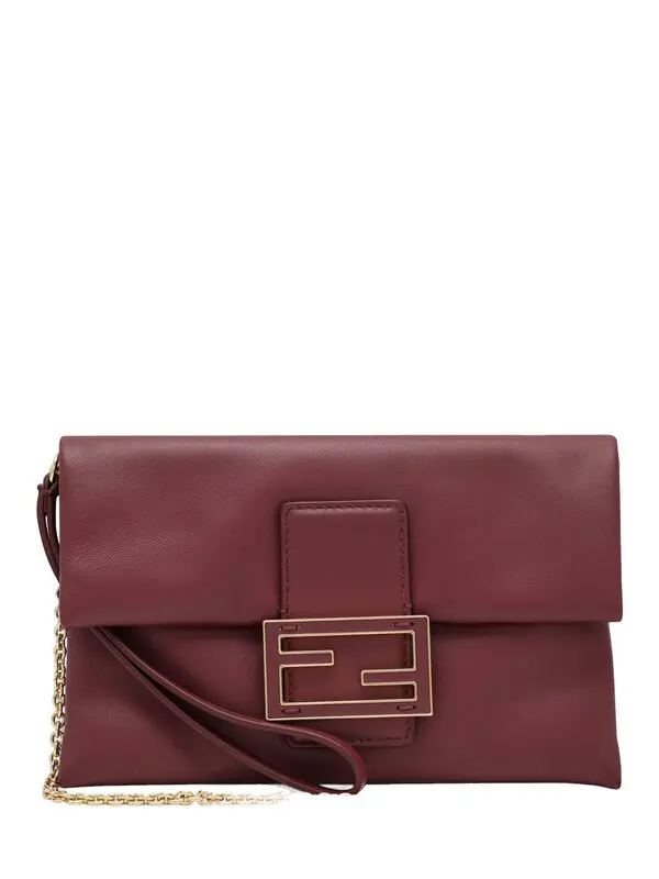 Fendi Mamma Baguette Pouch - Red