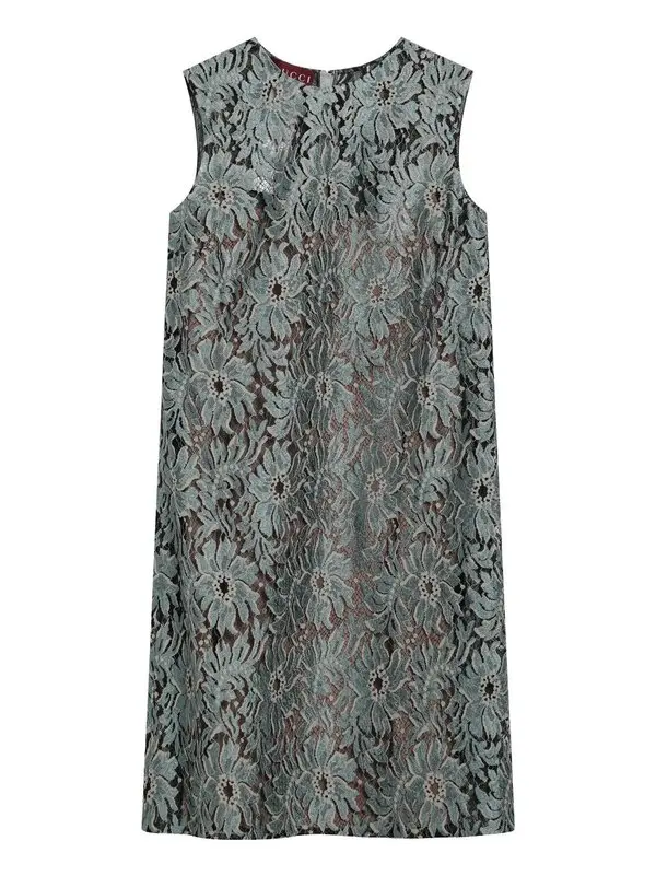 Gucci Floral Lace Dress - Green