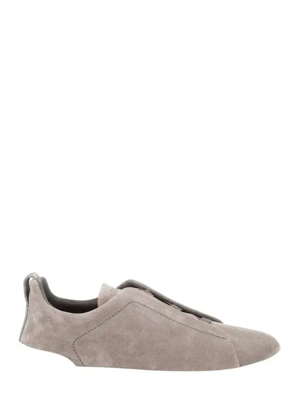 Zegna 232 Calf Leather Sneakers - Gray