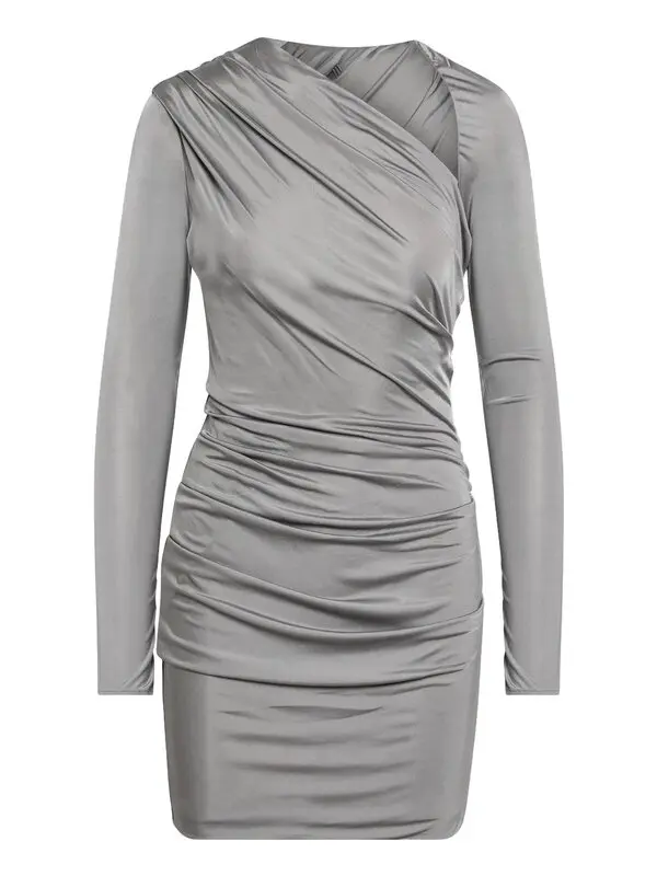 Attico Draped Mini Dress - Gray