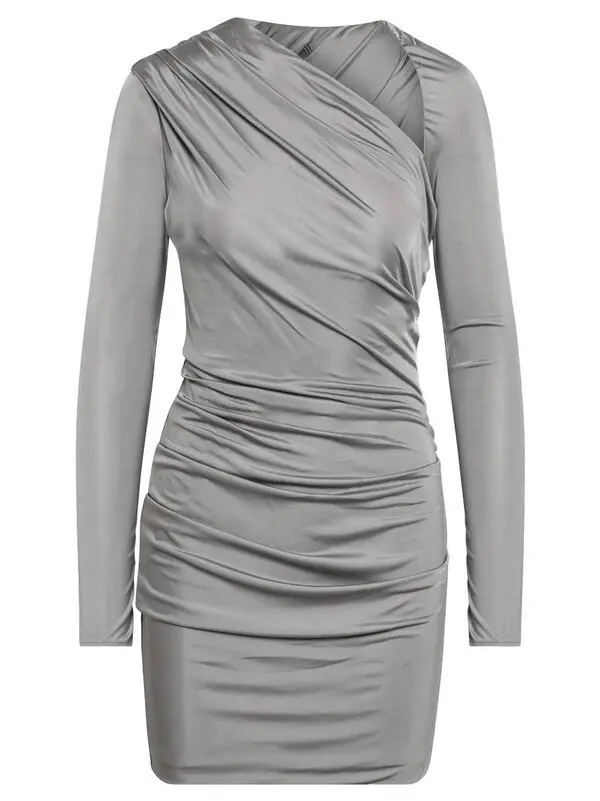 Attico Draped Mini Dress - Gray
