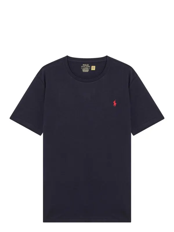 Polo Ralph Lauren T-shirt Blue In Cotton Custom Slim-fit - Black