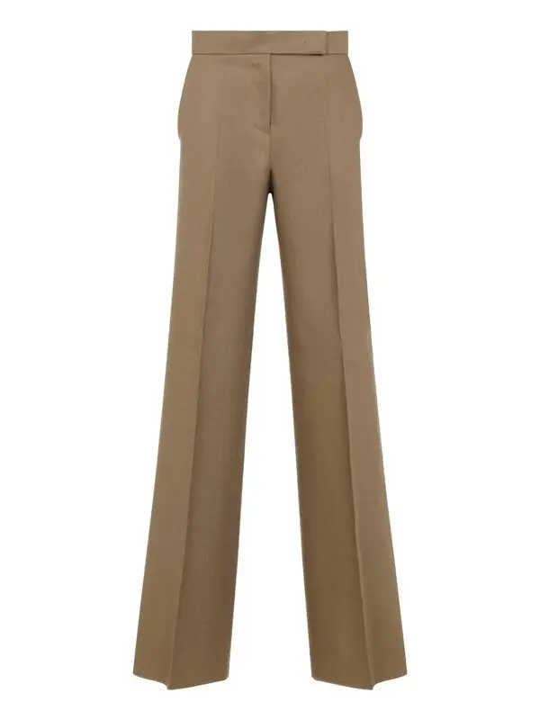 Max Mara Badesse Regular Linen Pants - Brown