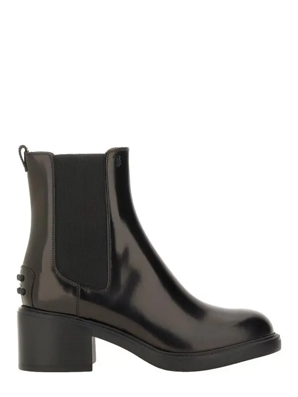 TOD'S Leather Chelsea Boots - Black