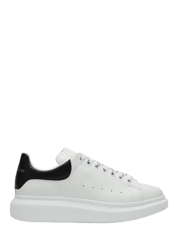 Alexander McQueen Oversized Leather Sneakers With Logo Detail - White