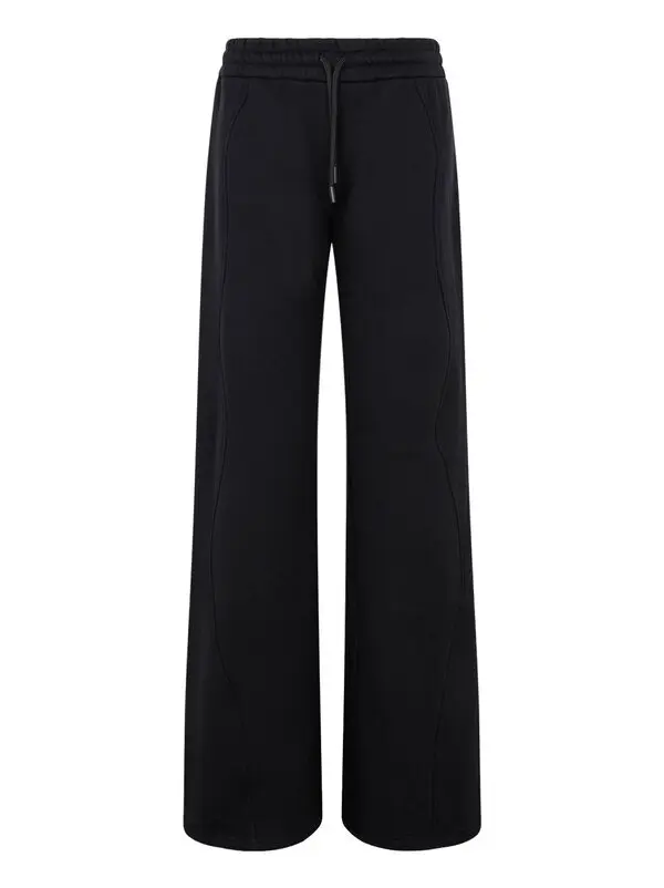 Off-White Cotton Wide Leg Sweatpants - Black