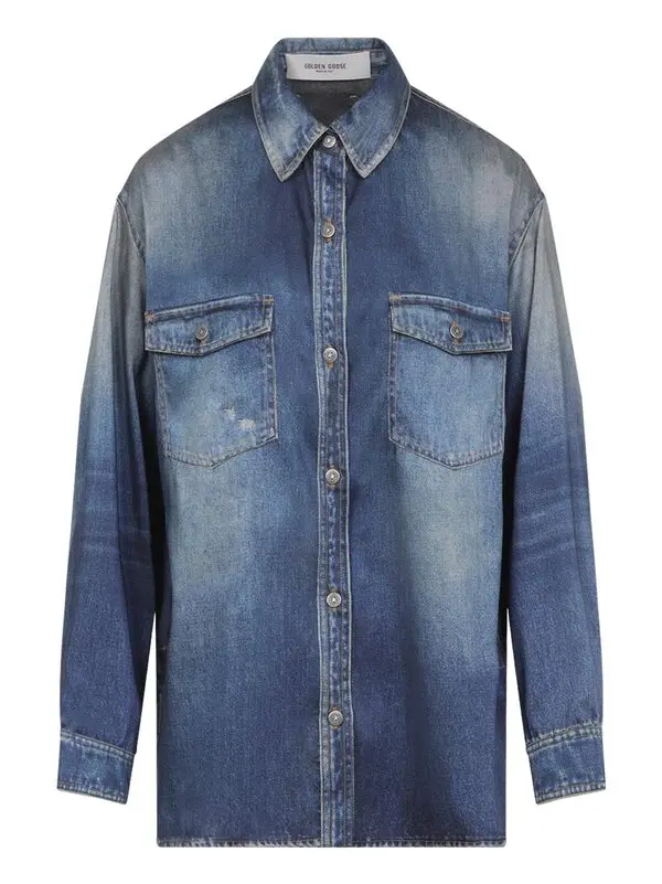 GOLDEN GOOSE Patty Overshirt - Blue