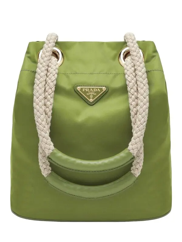 Prada Re-nylon Small Bucket Bag - Green