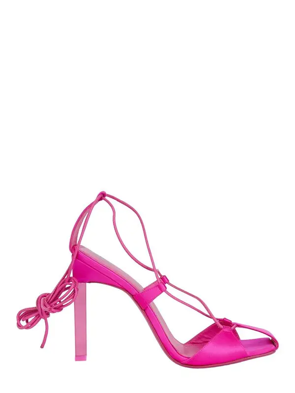 Attico Strappy High Heel Mules - Multicolor