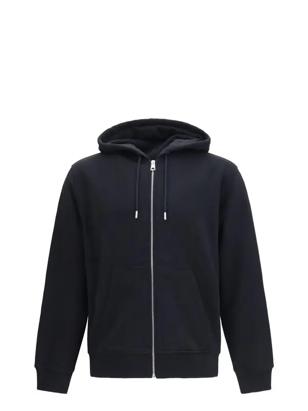 Givenchy Photographic Negative Print Fleece Zip Hoodie - Black