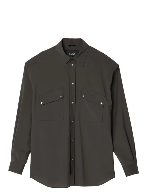 Fendi Dark Wool Blouson - Green