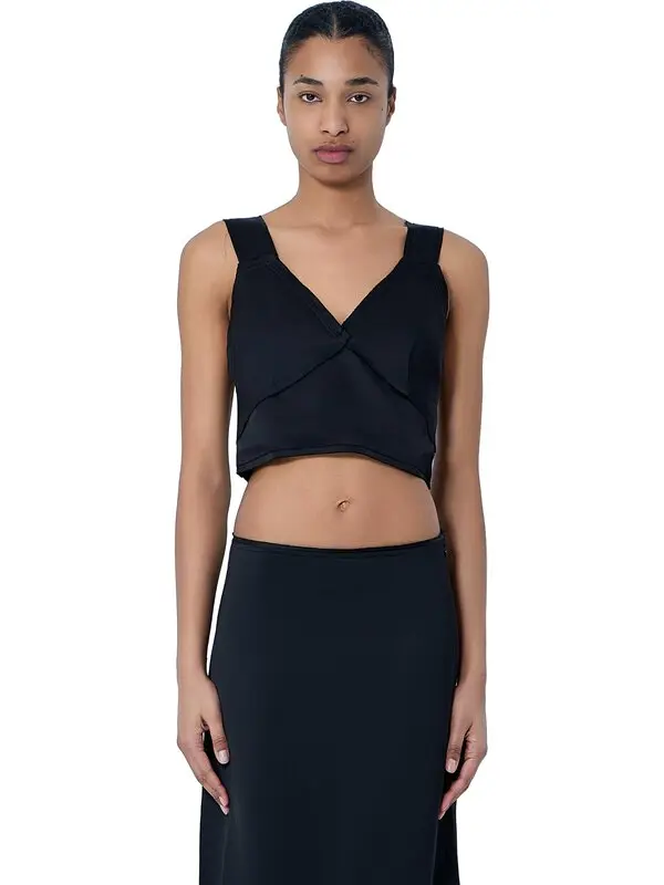 TOTEME V-neck Sleeveless Top - Black