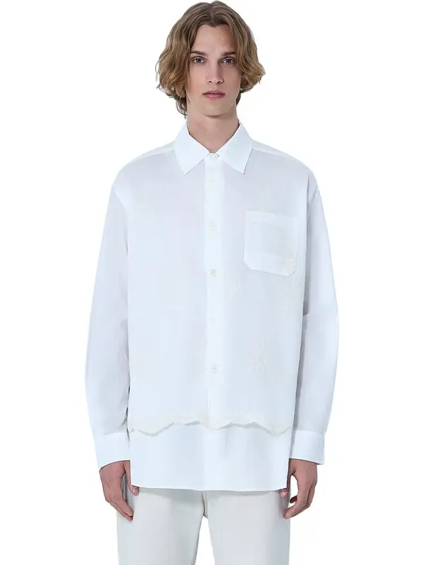 Our Legacy Embroidered Cotton Poplin Shirt - White
