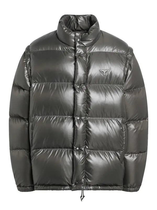 Prada Camouflage Re-nylon Down Jacket - Green