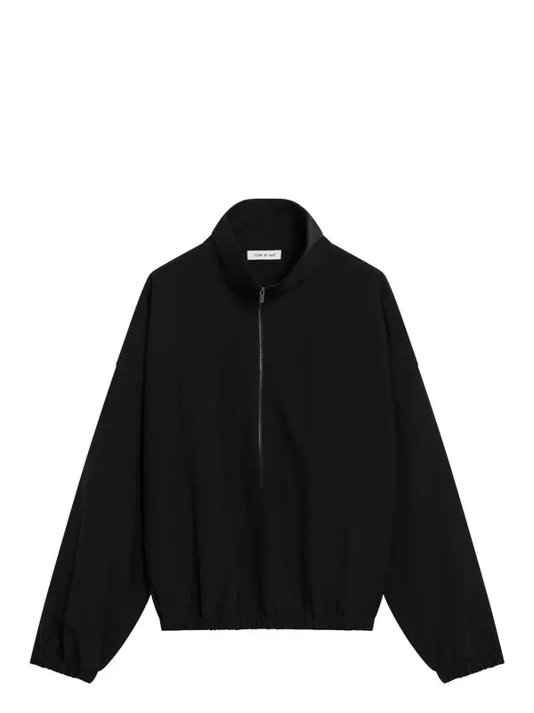 Fear Of God Ripstop Wool Half-zip Jacket - Black