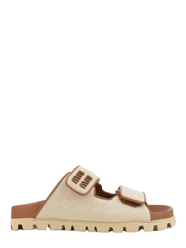 Miu Miu Mules With Velcro Straps - Multicolor