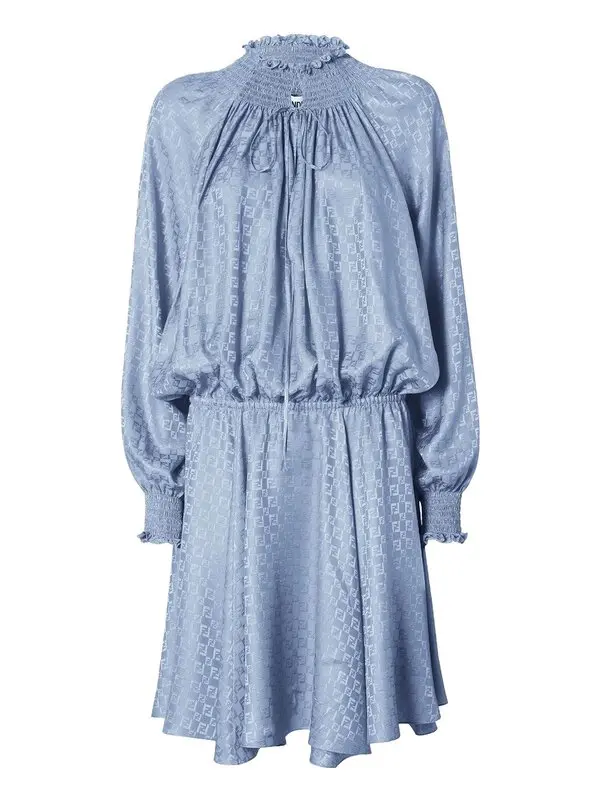 Fendi Jacquard Silk Dress - Red