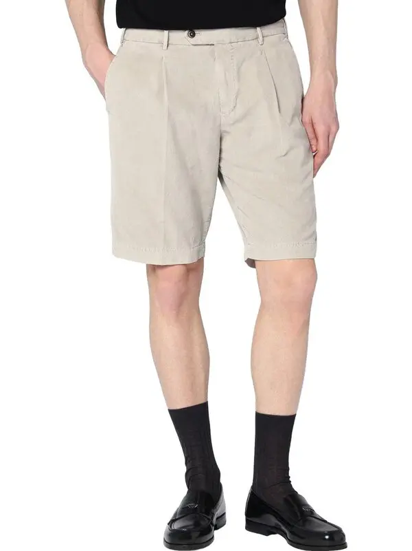 PT TORINO Cotton Bermuda Shorts - Cream