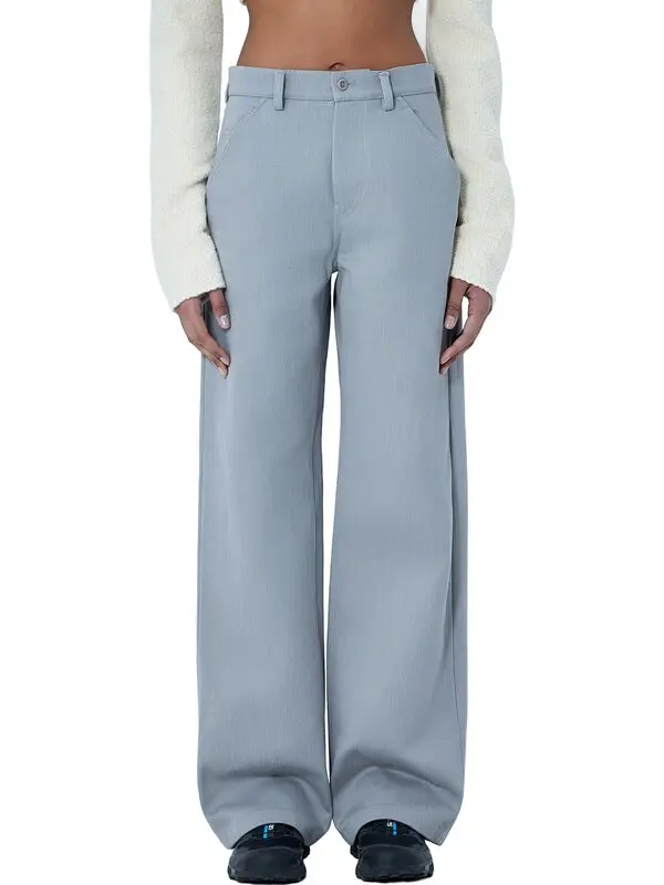 RIER Riers Wide-leg Tailored Trousers - Gray