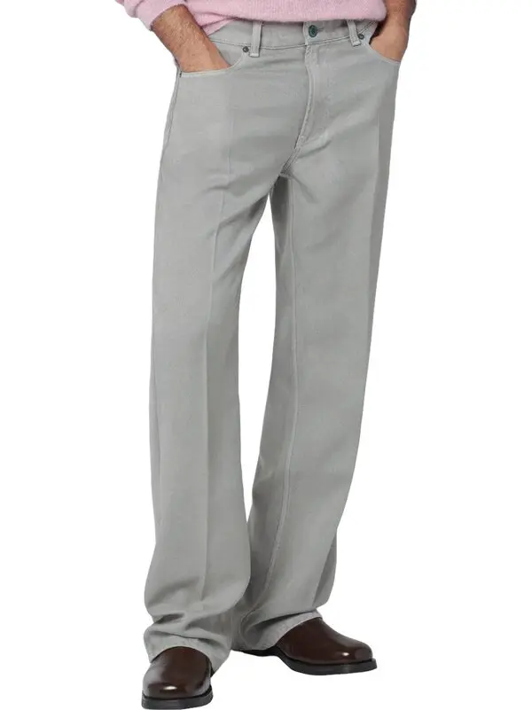 Our Legacy Light Grey Japanese Polyester Trousers - Yellow