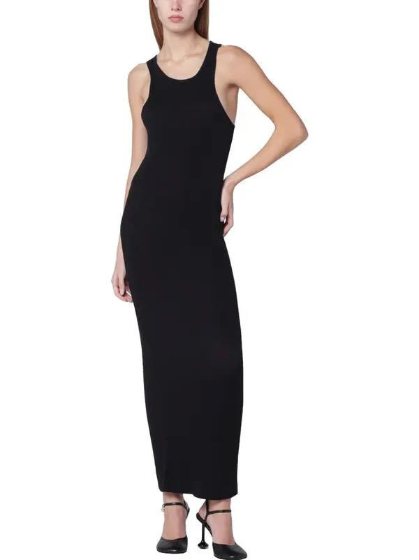 ENTIRE STUDIOS Sleeveless Cotton-blend Maxi Dress - Black