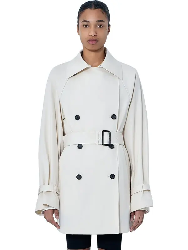 TOTEME Double-breasted Cotton Trench Coat - Multicolor
