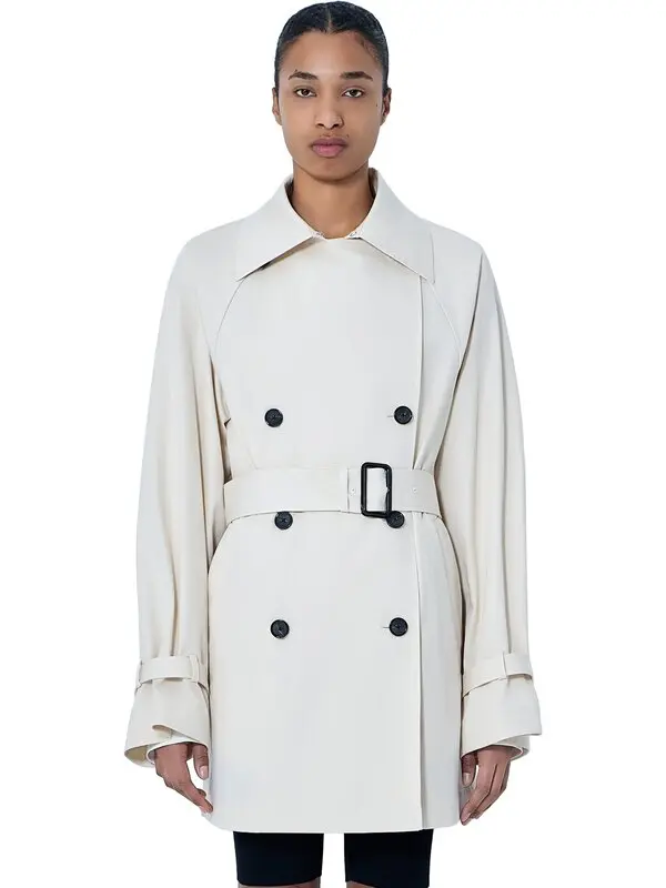 TOTEME Double-breasted Cotton Trench Coat - Multicolor
