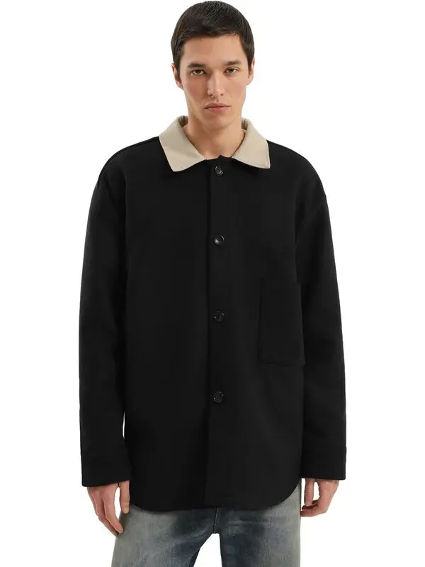1989 STUDIO Shirt-jacket In Wool - Blue