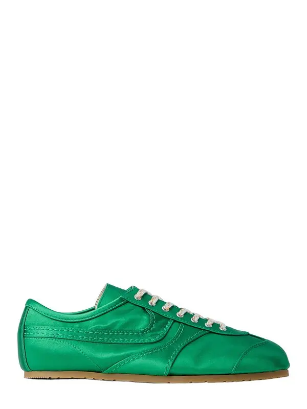 Dries Van Noten Satin Low-top Sneakers - Green