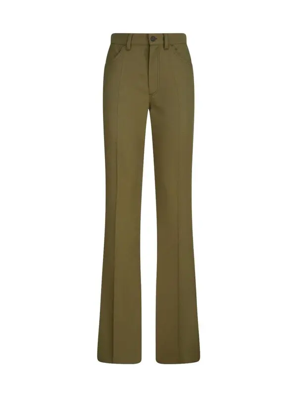Attico Wool Gabardine Trousers - Green