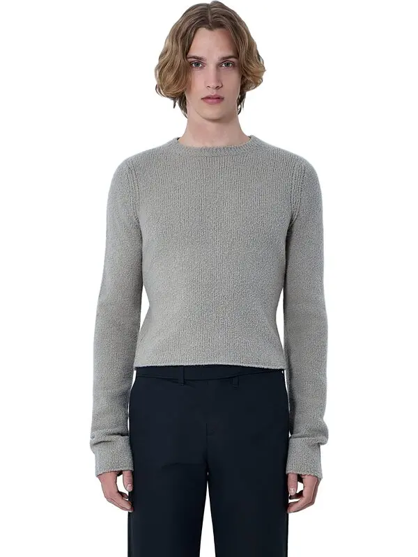 RIER Rire Textured Knit Wool Sweater - Gray