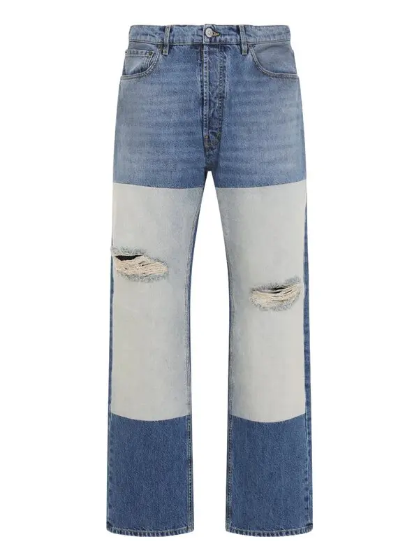 MAISON MARGIELA Straight-leg Jeans With Distressed Knees - Blue