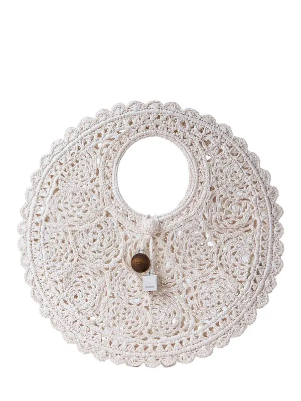Jacquemus Le Petit Rond Spaggia Handbag - White