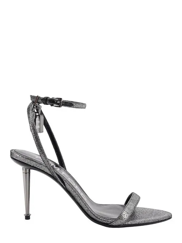 TOM FORD Laminated Effect Stiletto Sandals With Metal Ankle Lock - Multicolor