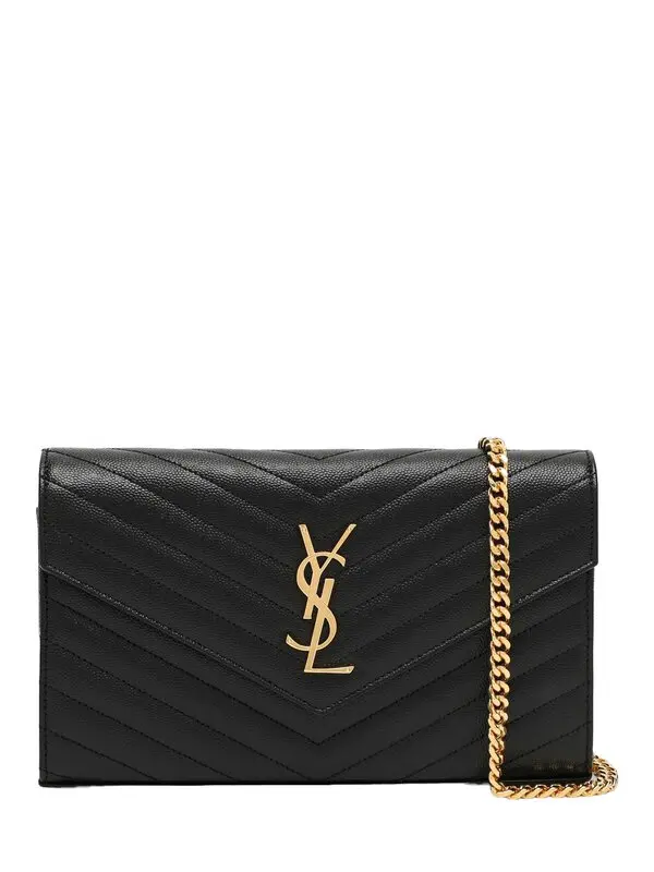 Saint Laurent Cassandre Chain Pouch - Black