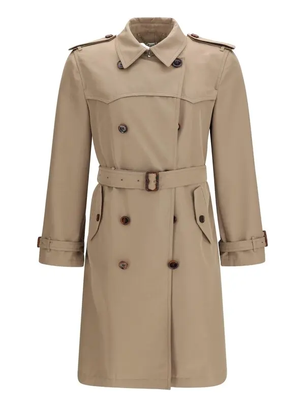 Burberry Double-breasted Belted Trench Coat - Brown