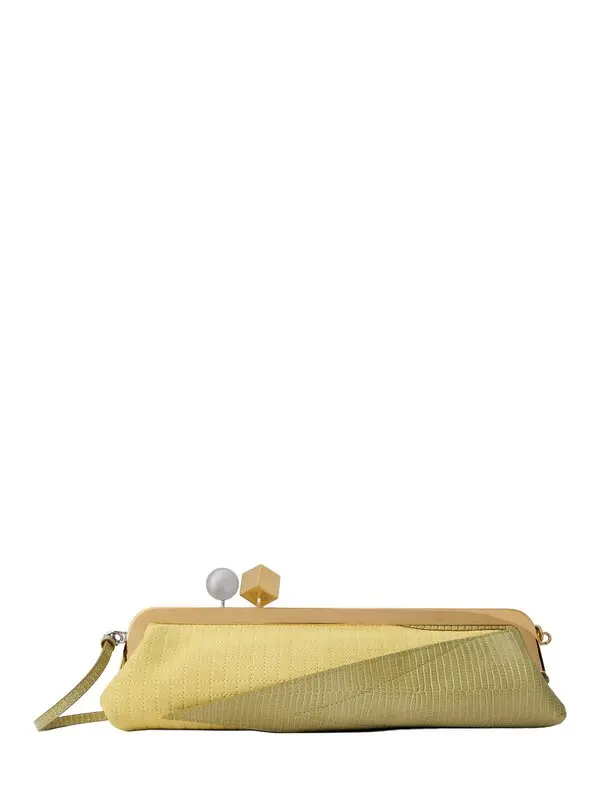 Jacquemus The Salon Maïs Leather Clutch Bag - Yellow