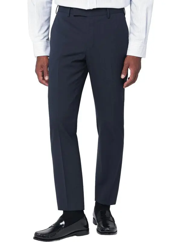 PT TORINO Tailored Virgin Wool Blend Trousers - Blue