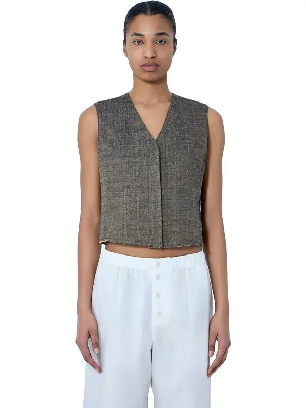 Our Legacy V-neck Sleeveless Waistcoat - Brown