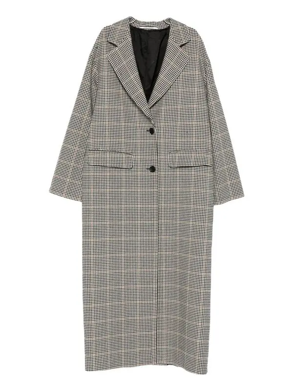 Tagliatore Wool Single-breasted Checked Coat - Multicolor