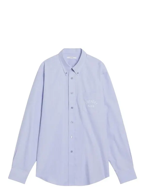 Givenchy Light Button-down Shirt In Cotton - Blue