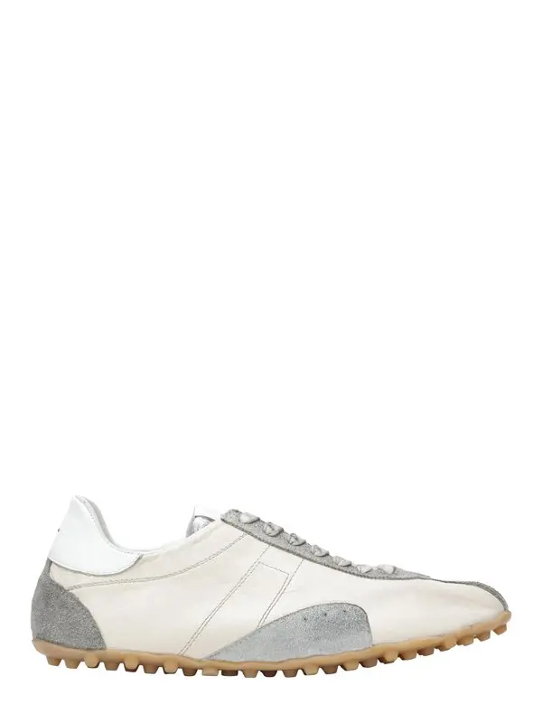 MAISON MARGIELA Cream Leather And Suede Sprinters Sneakers - White