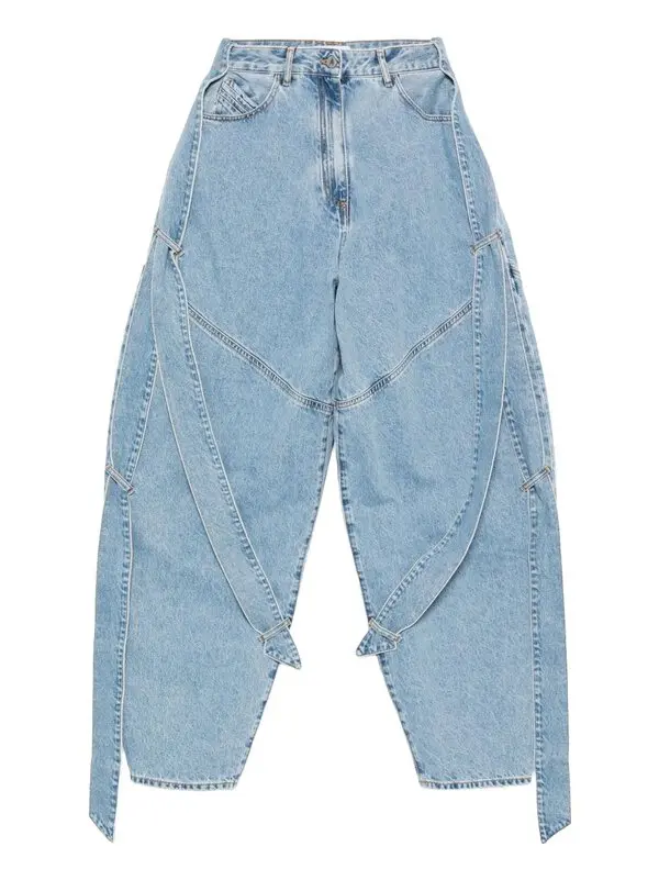 Attico Wide-leg Denim Jeans - Multicolor